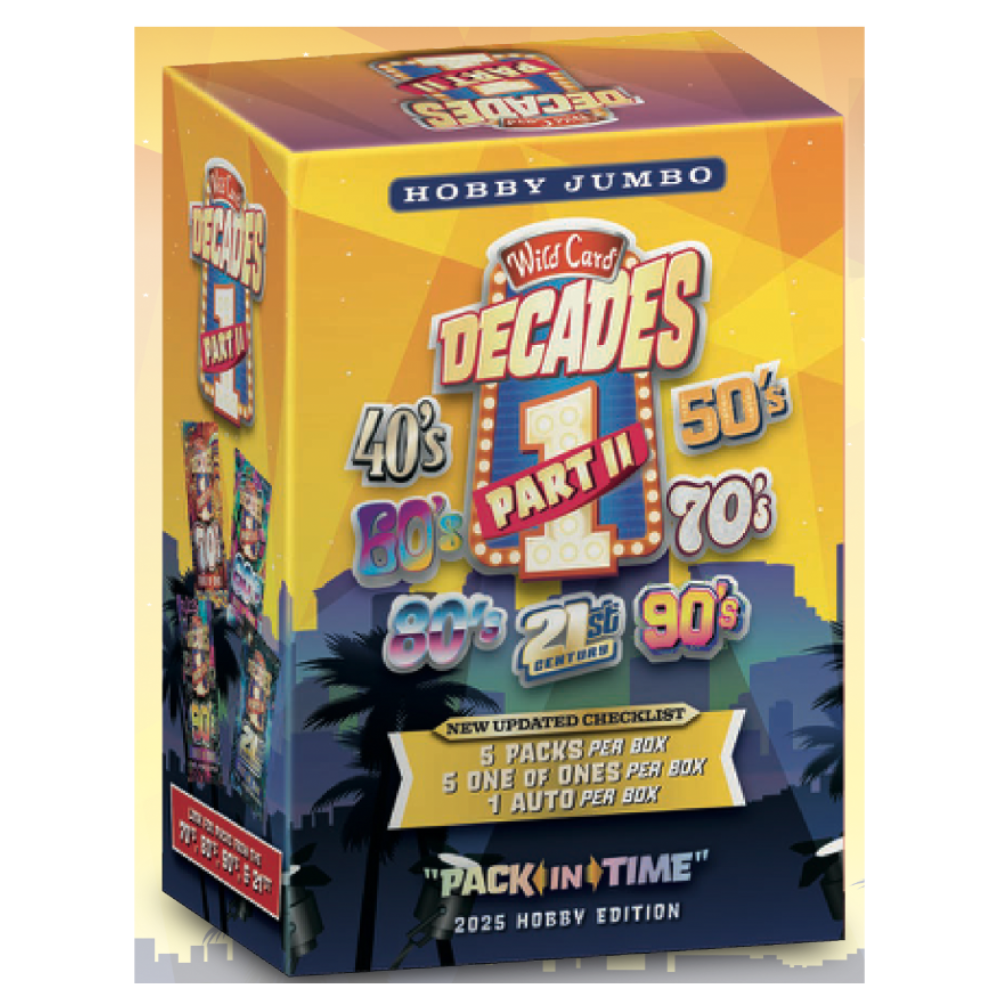 Wild Card Entertainment Decades 1 Part II "Pack in Time" Jumbo Hobby B ...